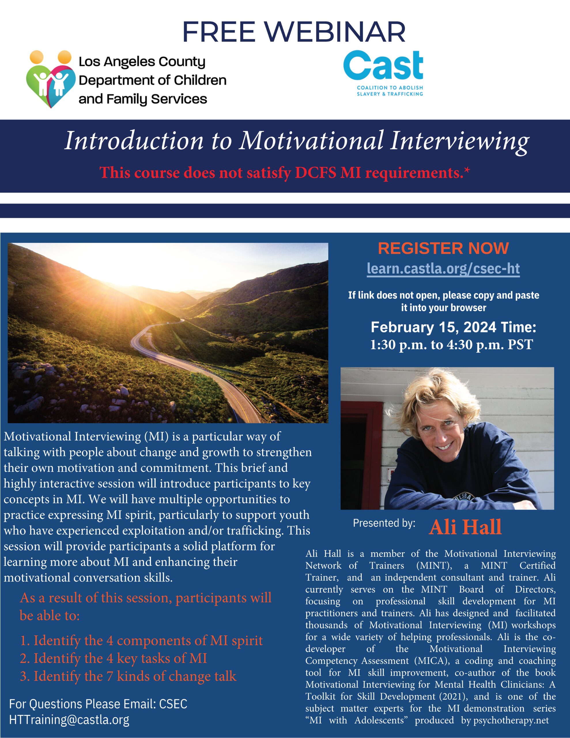 Intro to Motivational Interviewing – Ali Hall – Preventing and ...